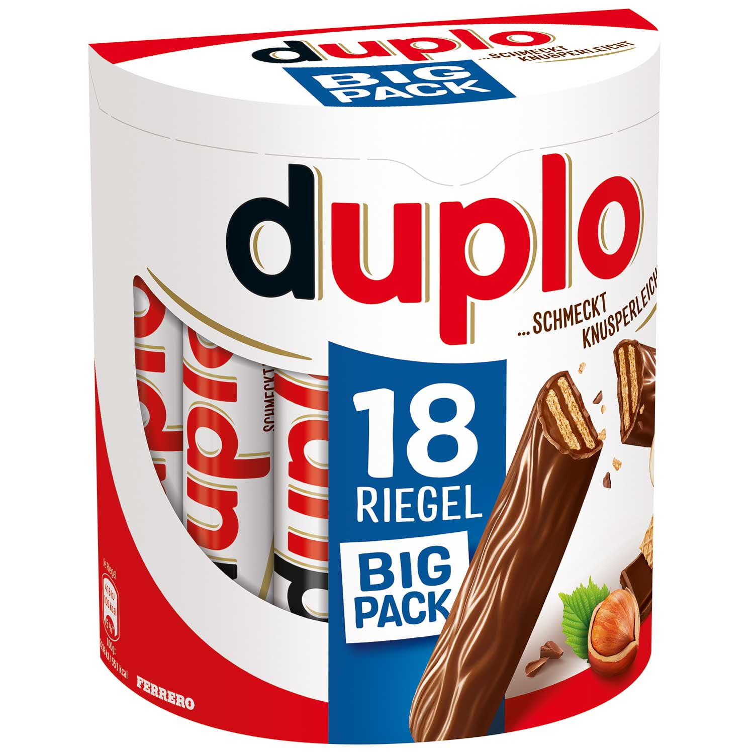 Kinder DUPLO chocolate hazelnut wafer bars XL box: 18 bars - Walmart.com