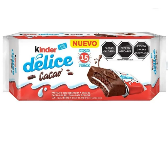 Kinder Delice cacao 15 Pieces 585g Chocolate Snack Cakes• imported ...