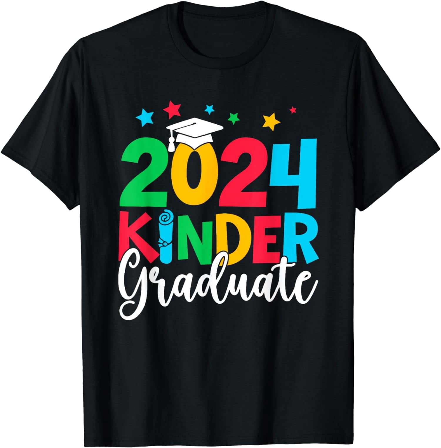 Kinder Graduate 2024 Kindergarten Graduation Boys Girls Kids T-Shirt ...
