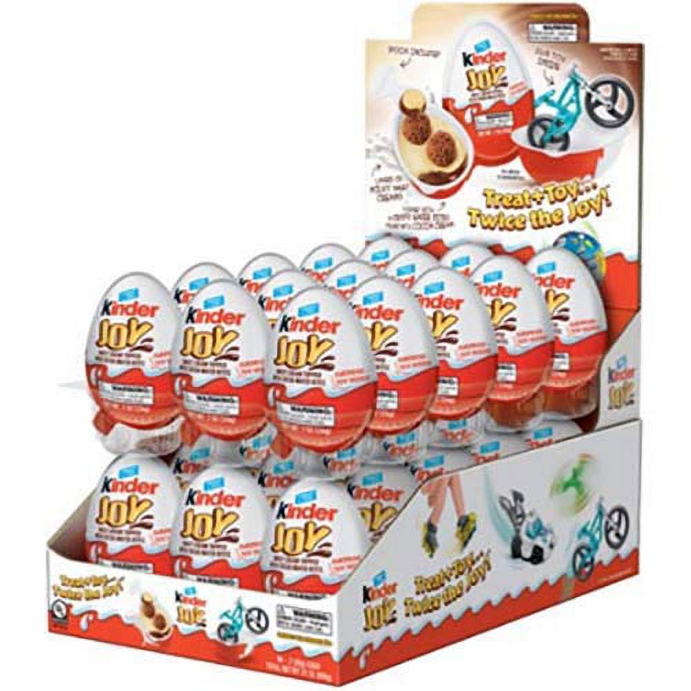 Kinder Joy T1 x 30 Sweet Cream Topped with Cocoa Wafer Bites, 0.7 Ounce ...