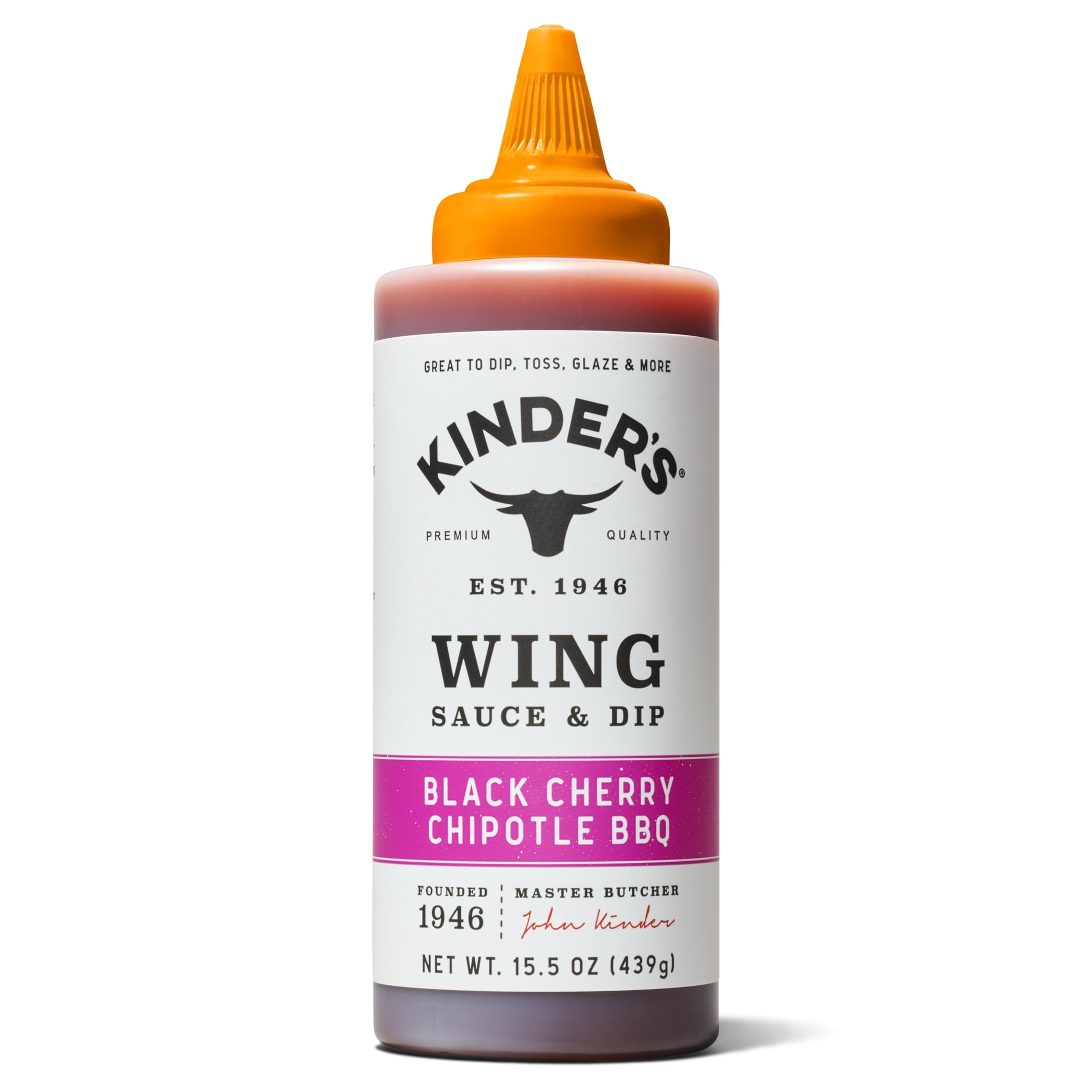 Kinder's Black Cherry Chipotle BBQ Wing Sauce & Dip, 15.5 oz - Walmart.com