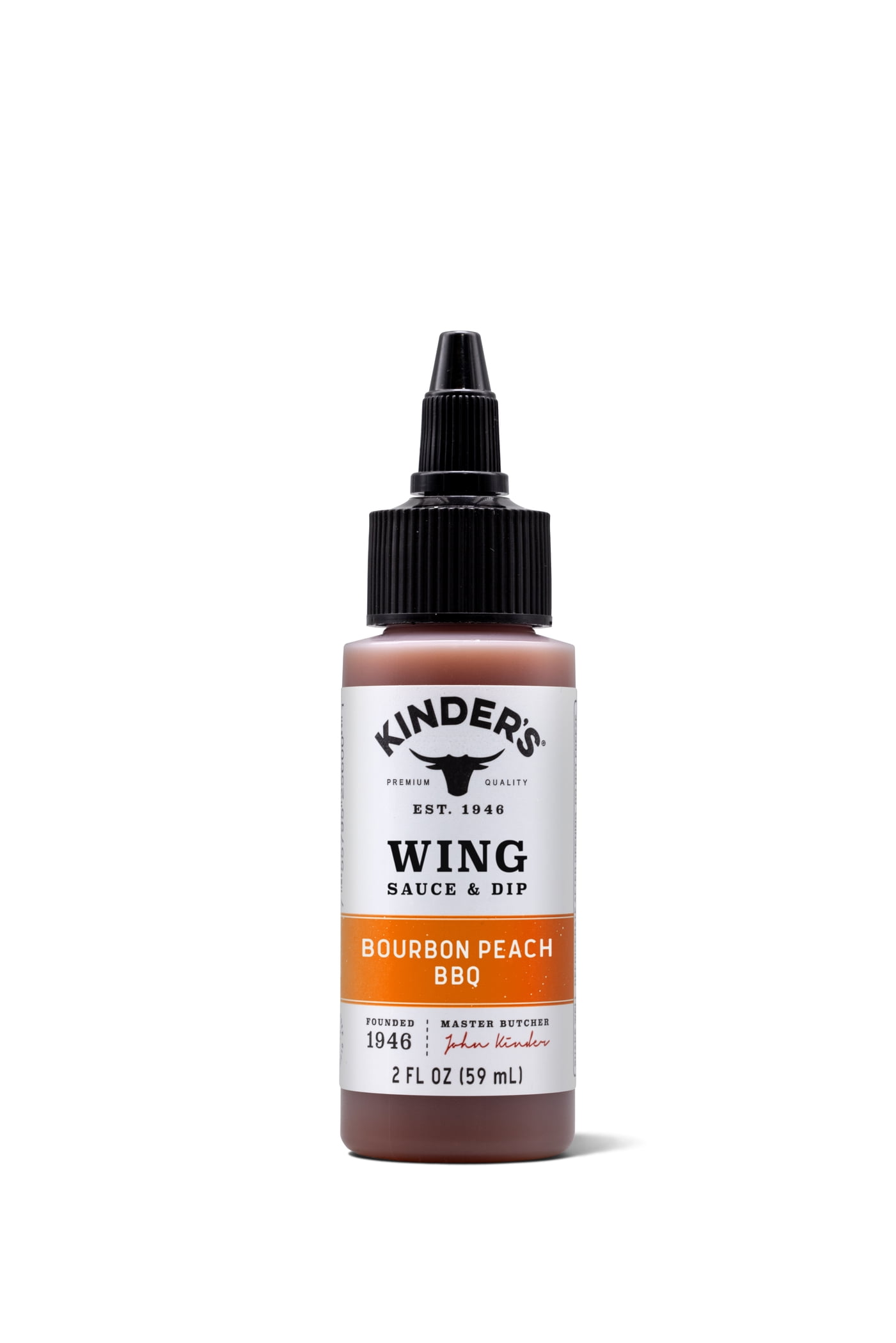 Kinder's Bourbon Peach Wing Sauce Small Bottle, 2 oz - Walmart.com