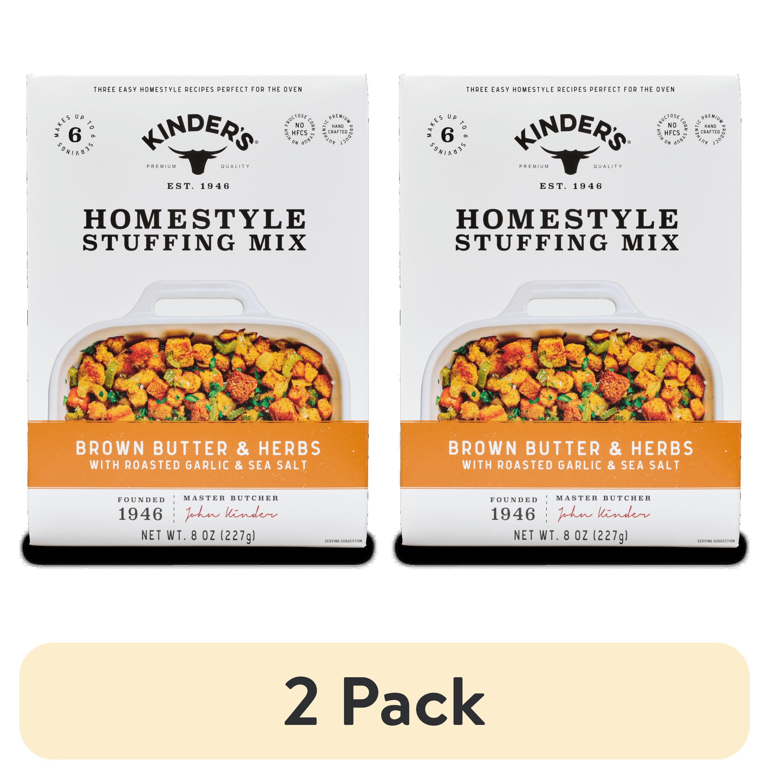 (2 pack) Kinder's Brown Butter and Herbs Homestyle Stuffing Mix, 8 oz ...