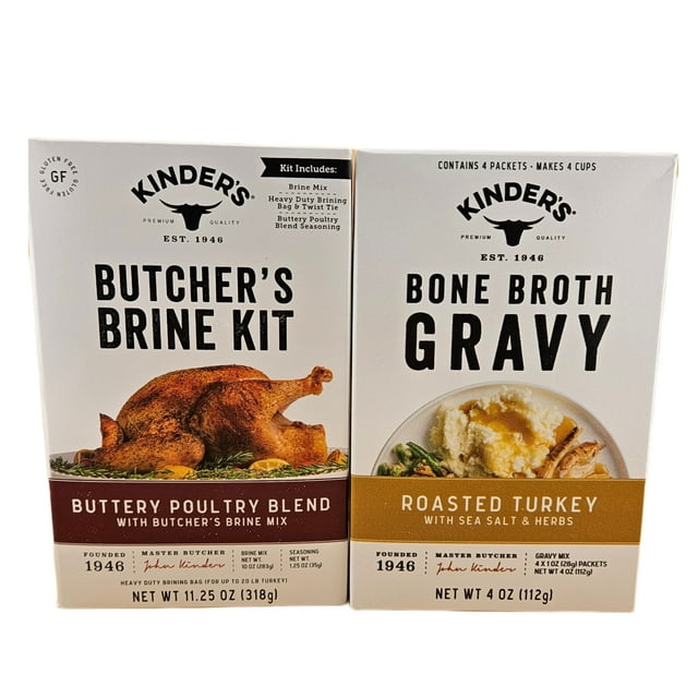 Kinder's Butcher's Brine Kit, Buttery turkey Blend 11.25 oz & Bone ...