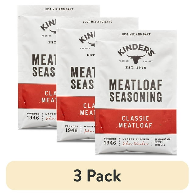 (3 pack) Kinder's Classic Meatloaf Seasoning Mix, 1 oz Packet - Walmart.com
