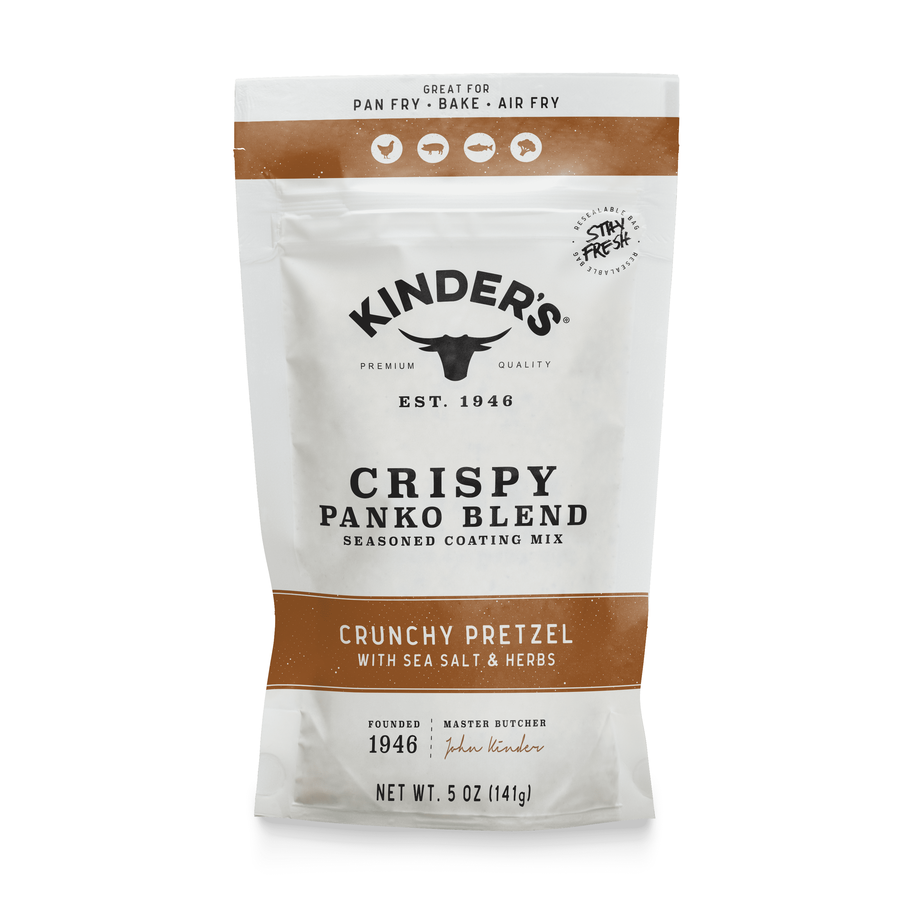 Kinder's Crunchy Pretzel Seasoned Panko Crumb Coating Mix, 5 oz ...