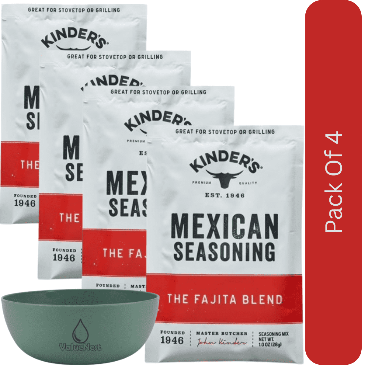 Kinder’s Fajita Blend Authentic Mexican Seasoning, 1 oz Packet With ...