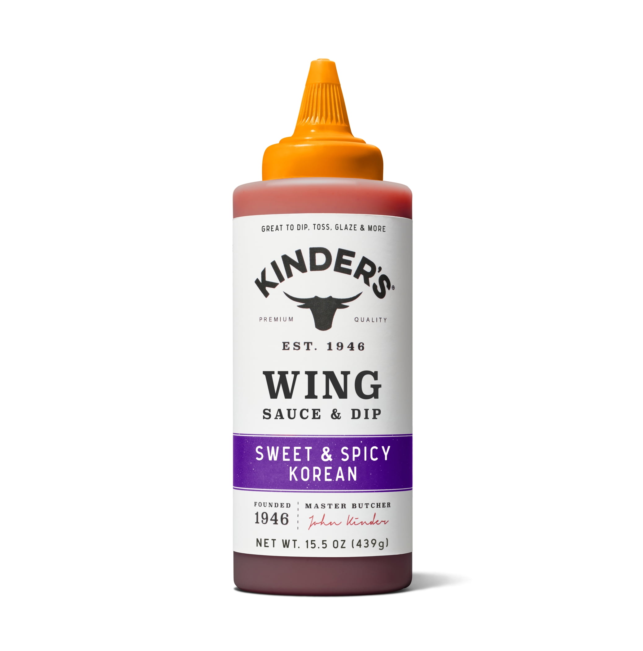 Kinder's Sweet and Spicy Korean Wing Sauce and Dip, 15.5 oz Squeeze ...
