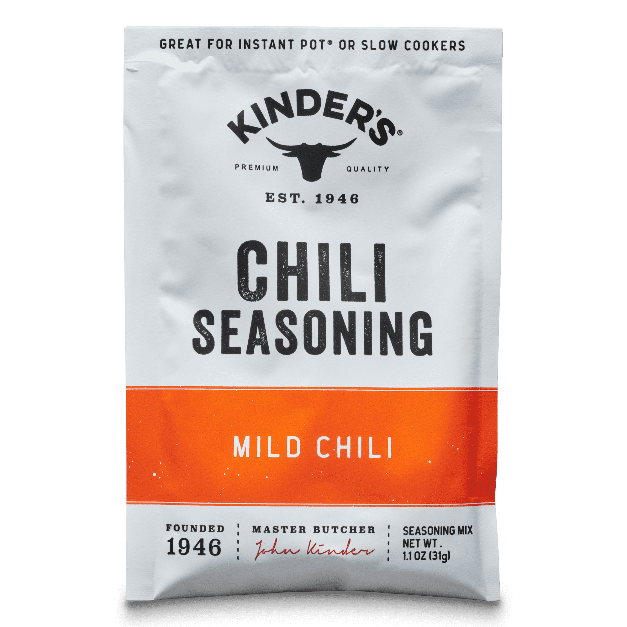 Kinder's Mild Chili Seasoning, 1.1 oz Packet ( pack of 2) - Walmart.com