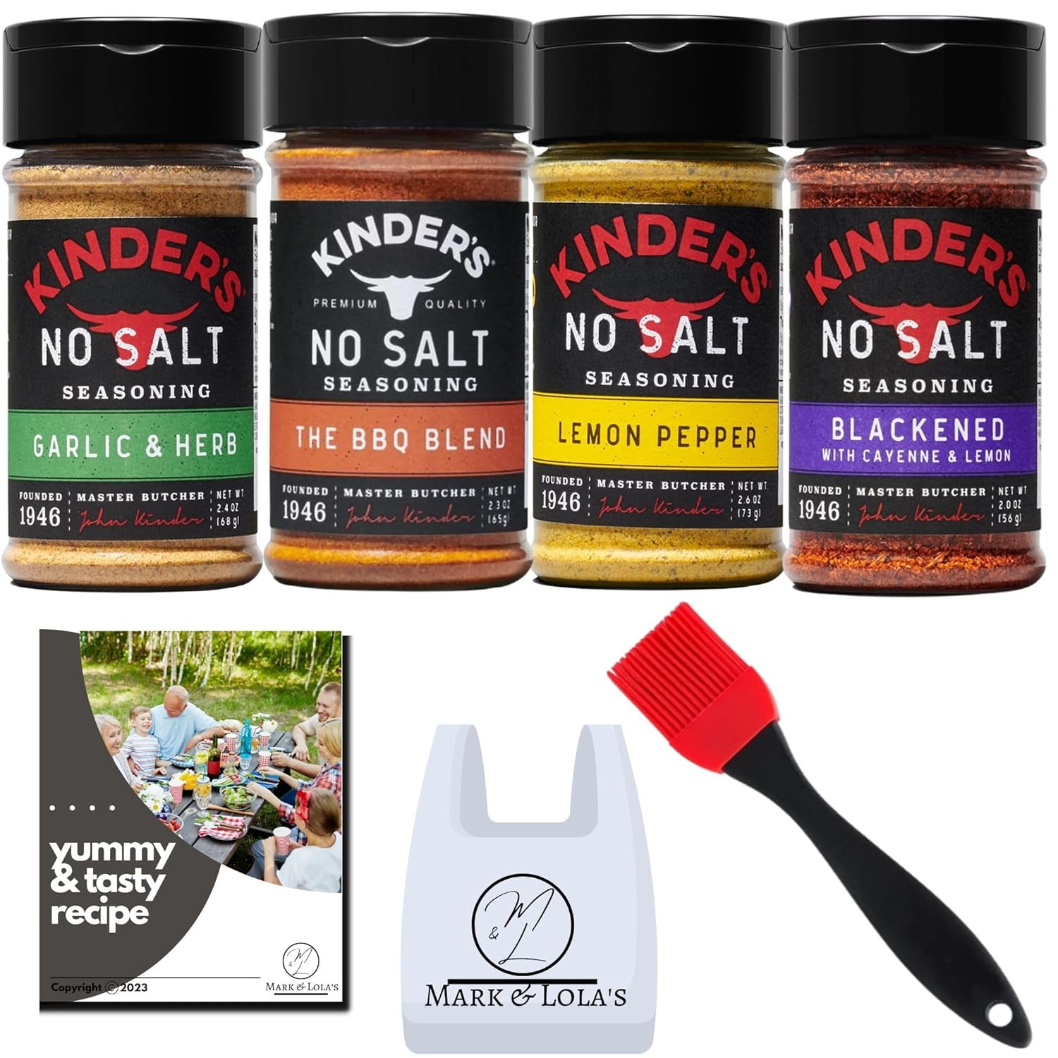 Kinder's No-Salt Seasoning Flavor Bundle (2-2.6 oz) - with Mark & Lola ...