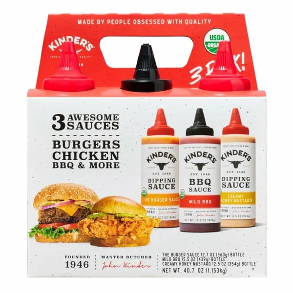 Kinder's Organic BBQ and Dipping Sauces, 3 Count - Walmart.com
