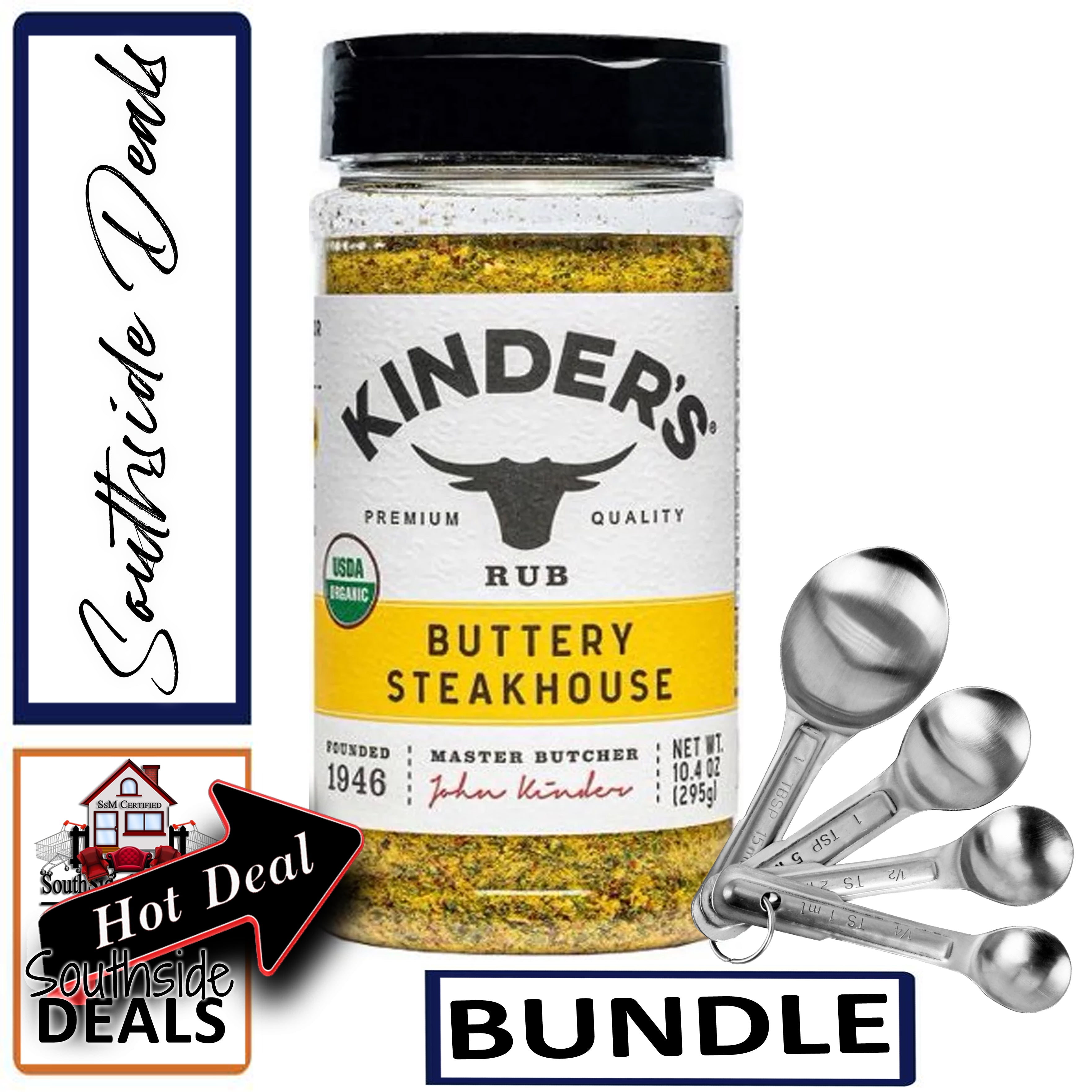 Kinder's Organic Buttery Steakhouse Seasoning for Beef, 10.4 oz with ...