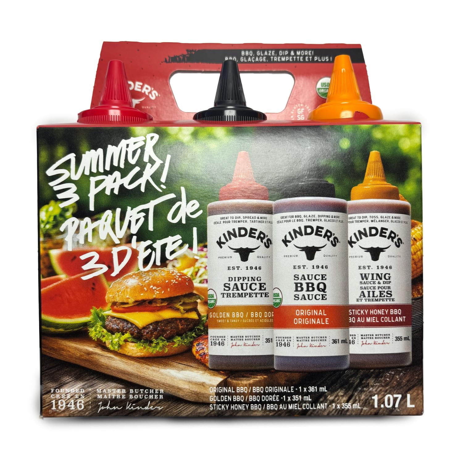 Kinder's Summer 3 Pack (Golden BBQ, Original and Sticky Honey BBQ ...