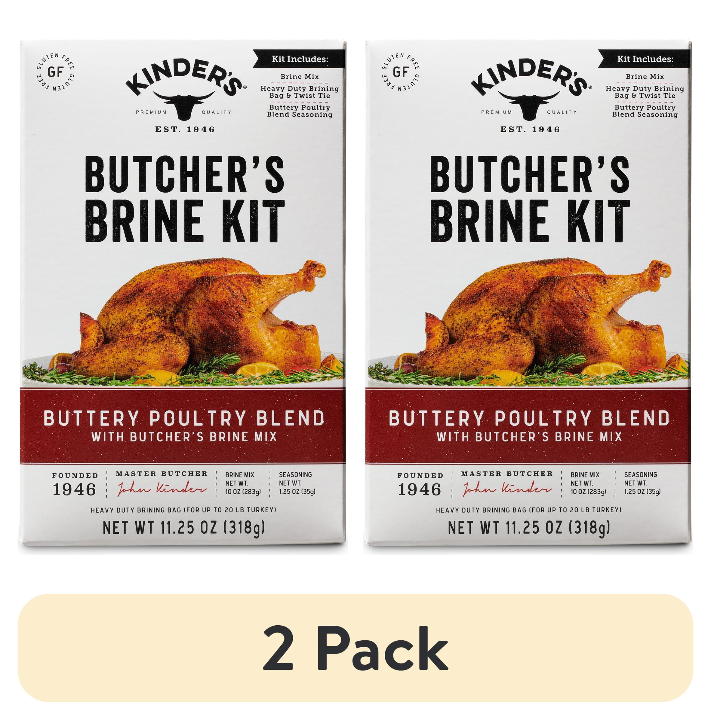 (2 pack) Kinder's Butcher's Turkey Brine Kit, 11.25 oz - Walmart.com