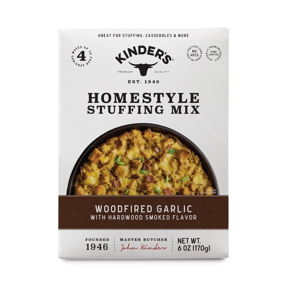 Kinder's Woodfired Garlic Homestyle Stuffing Mix, 6 oz Box - Walmart.com
