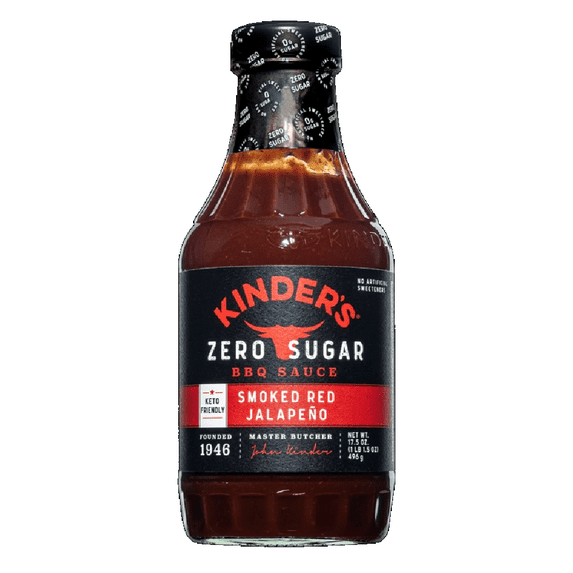 Kinder's Zero Sugar, Smoked Red Jalapeno BBQ Sauce Condiment, 17.5 fl ...