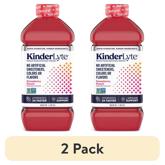 (2 pack) Kinderfarms KinderLyte Electrolyte Solution Drink for Kids ...