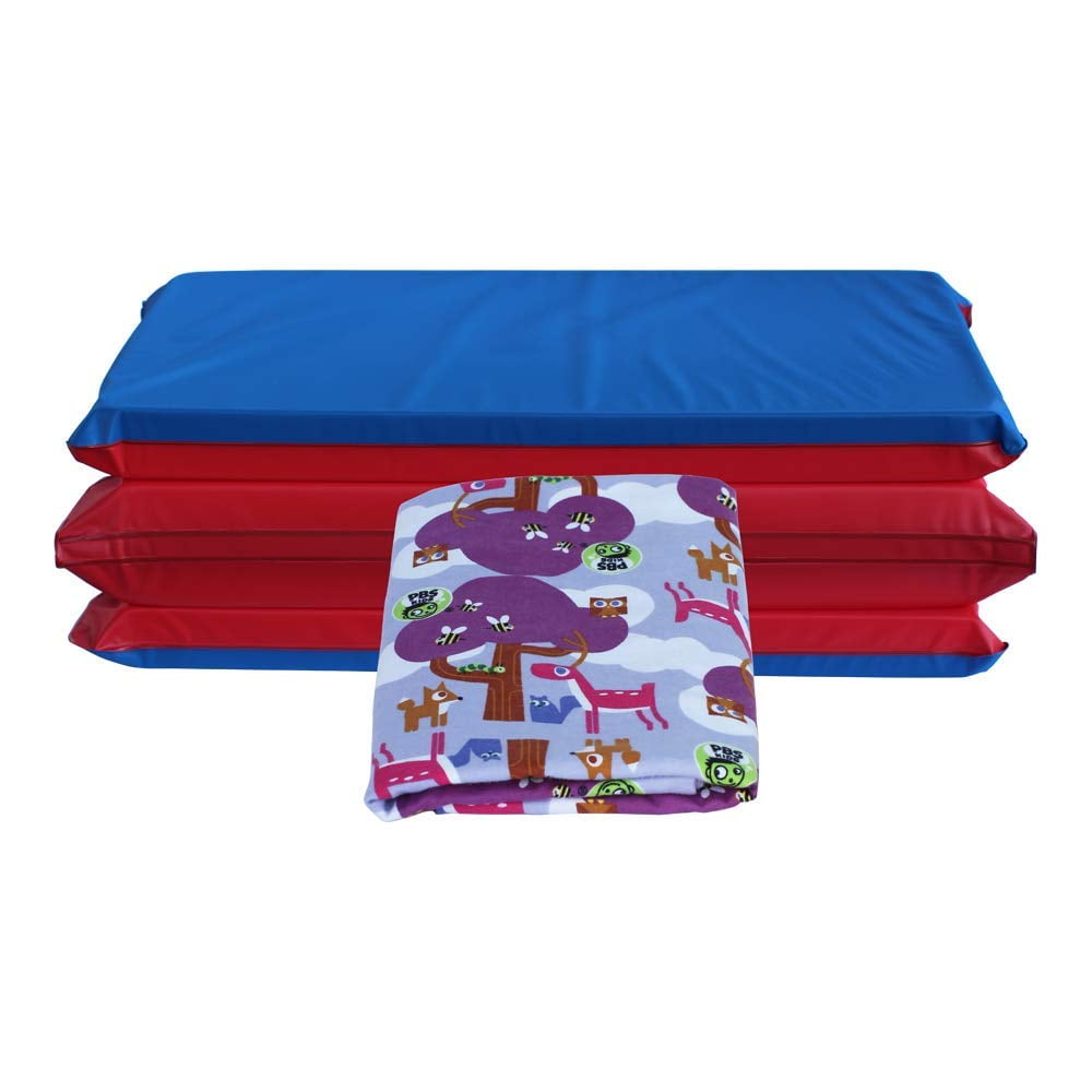 KinderMat 1.5" Thick + PBS Kids Adventure Kit - 2 Washable Covers - 47 ...