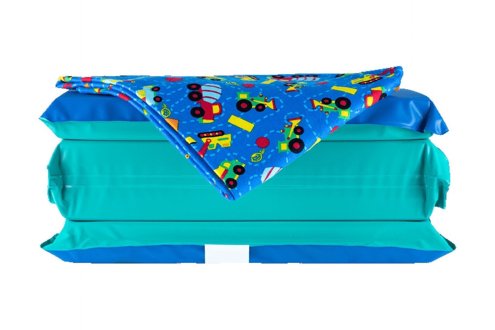 KinderMats 2" Jr. DayDreamer Nap Mat, Washable Cover, Trucks N Tractors ...