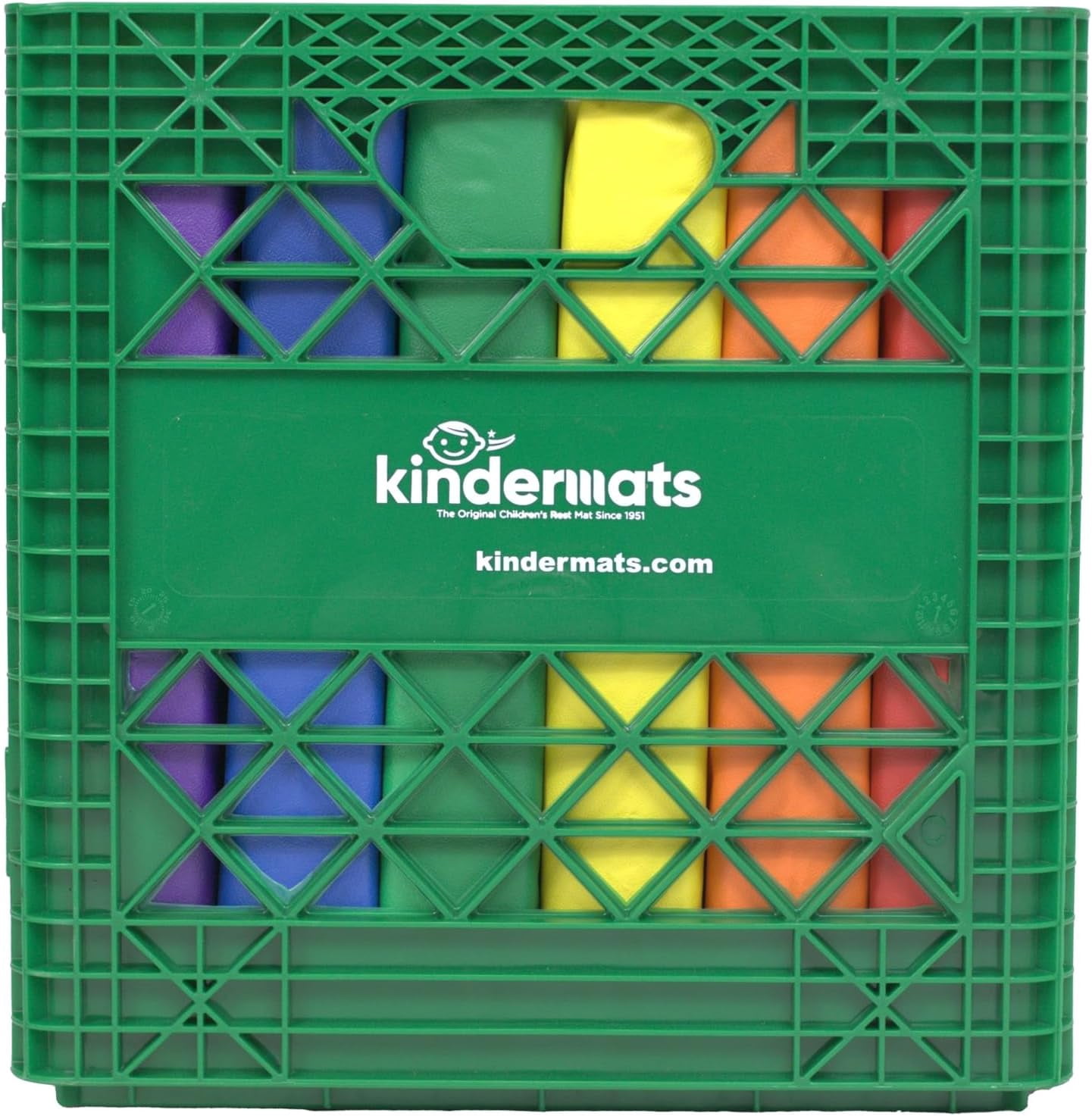KinderMat, Kindercrate, Green, 6 Pack of 13.5" Kindercushions & Sturdy ...