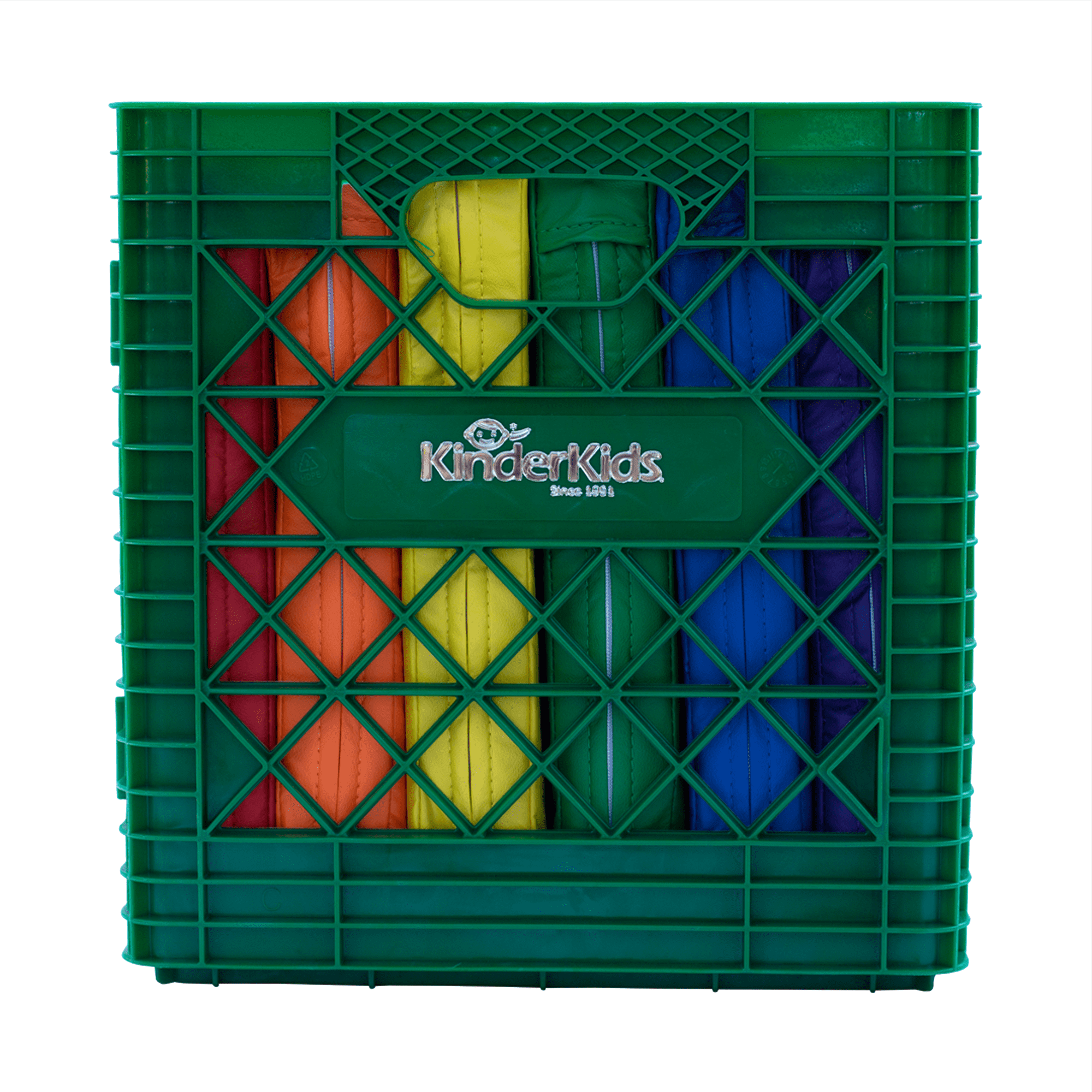 KinderMat, Kindercrate, Green, 6 Pack of 13.5" Kindercushions & Sturdy ...