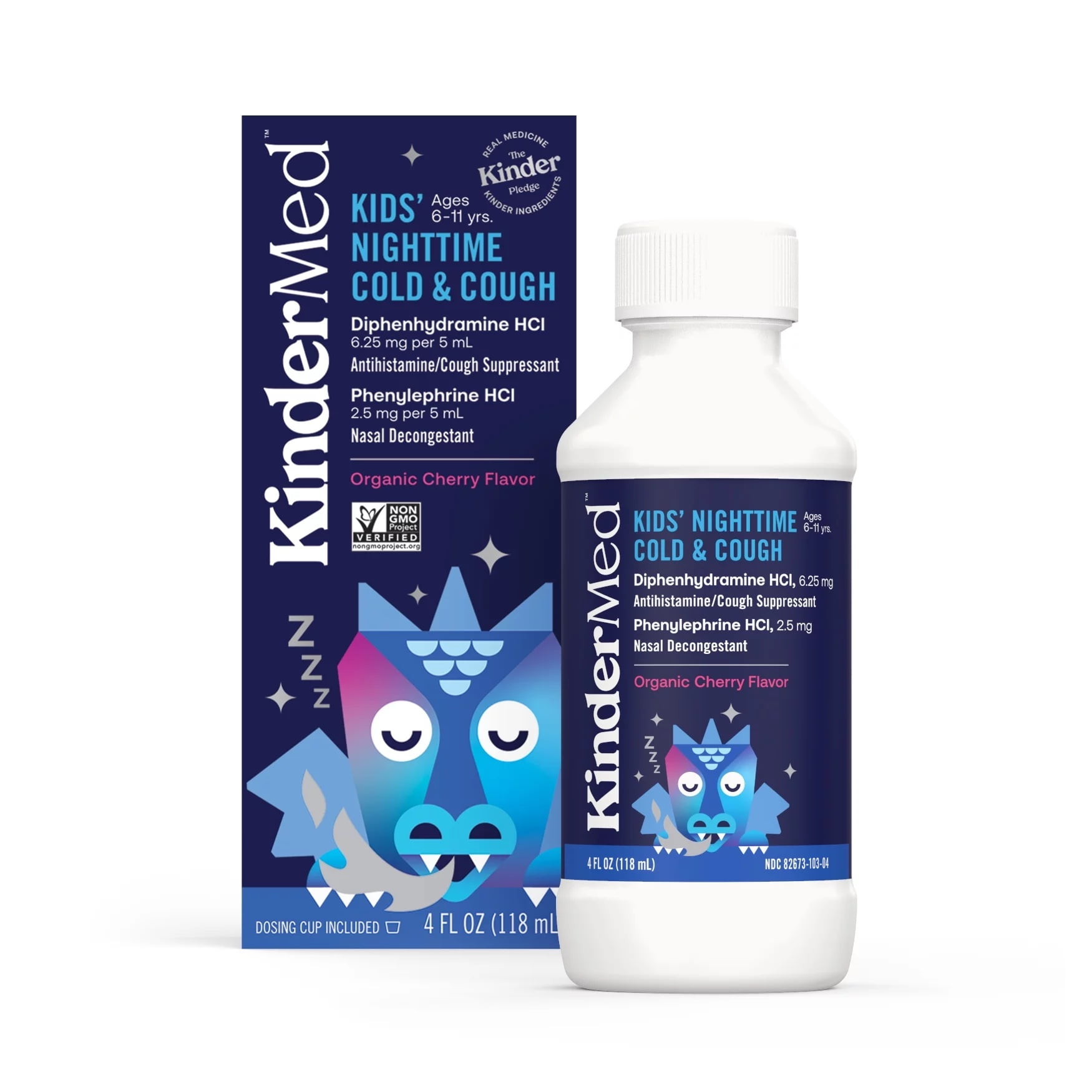 KinderMed Kids’ Nighttime Cold & Cough, Organic Cherry Flavor, 4 oz ...