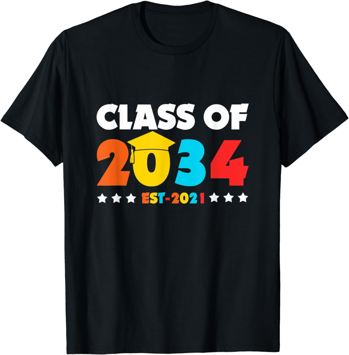Kindergarten 2021 Class Of 2034 Est 2021 Grow With Me T-Shirt - Walmart.com