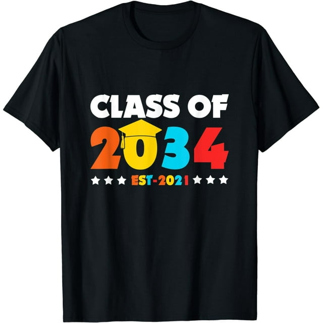 Kindergarten 2021 Class Of 2034 Est 2021 Grow With Me T-Shirt - Walmart.com