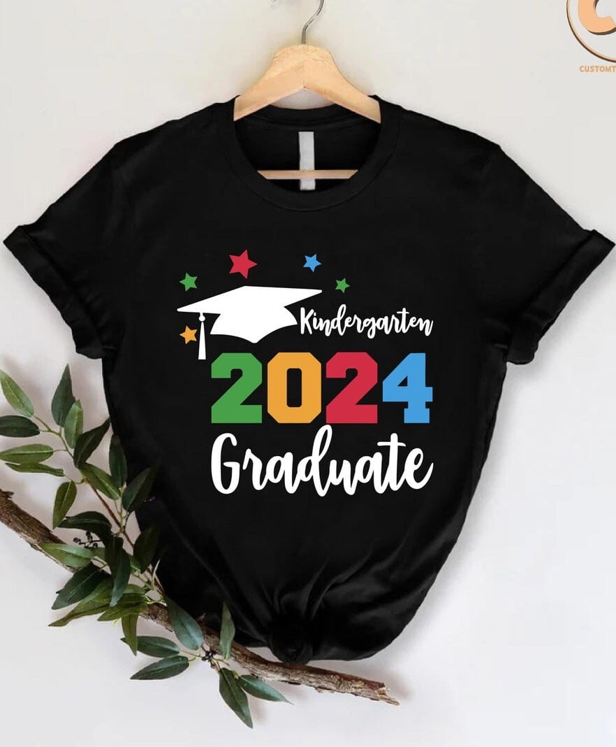 Kindergarten 2024 Graduate Shirt, Kid Graduation Celebration Tee,Kids ...