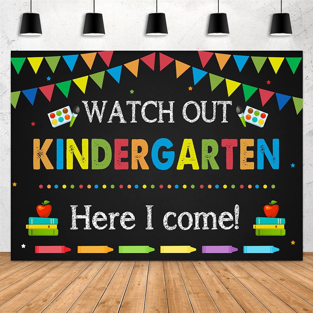 Kindergarten Back to School Backdrop 7x5ft Watch Out Here I Come First ...