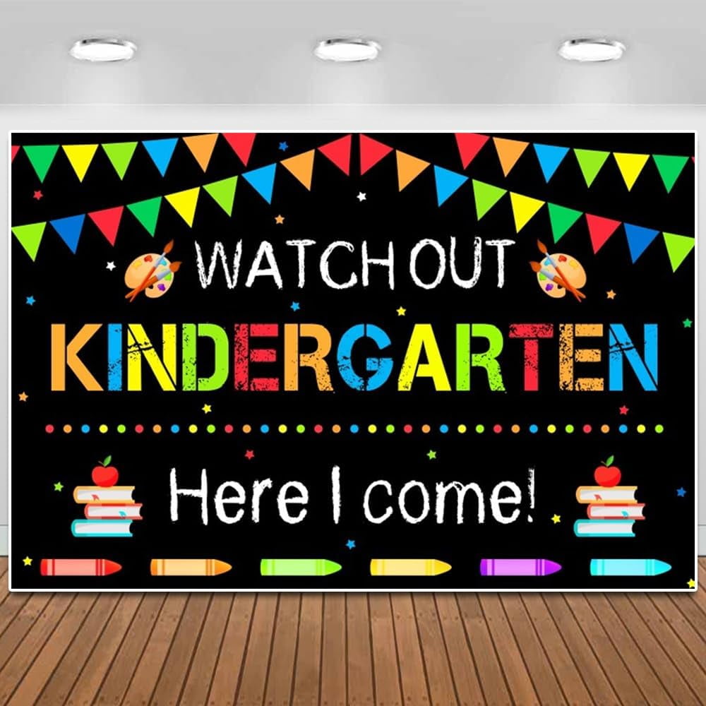 Kindergarten Back to School Backdrop First Day of School Preschool ...