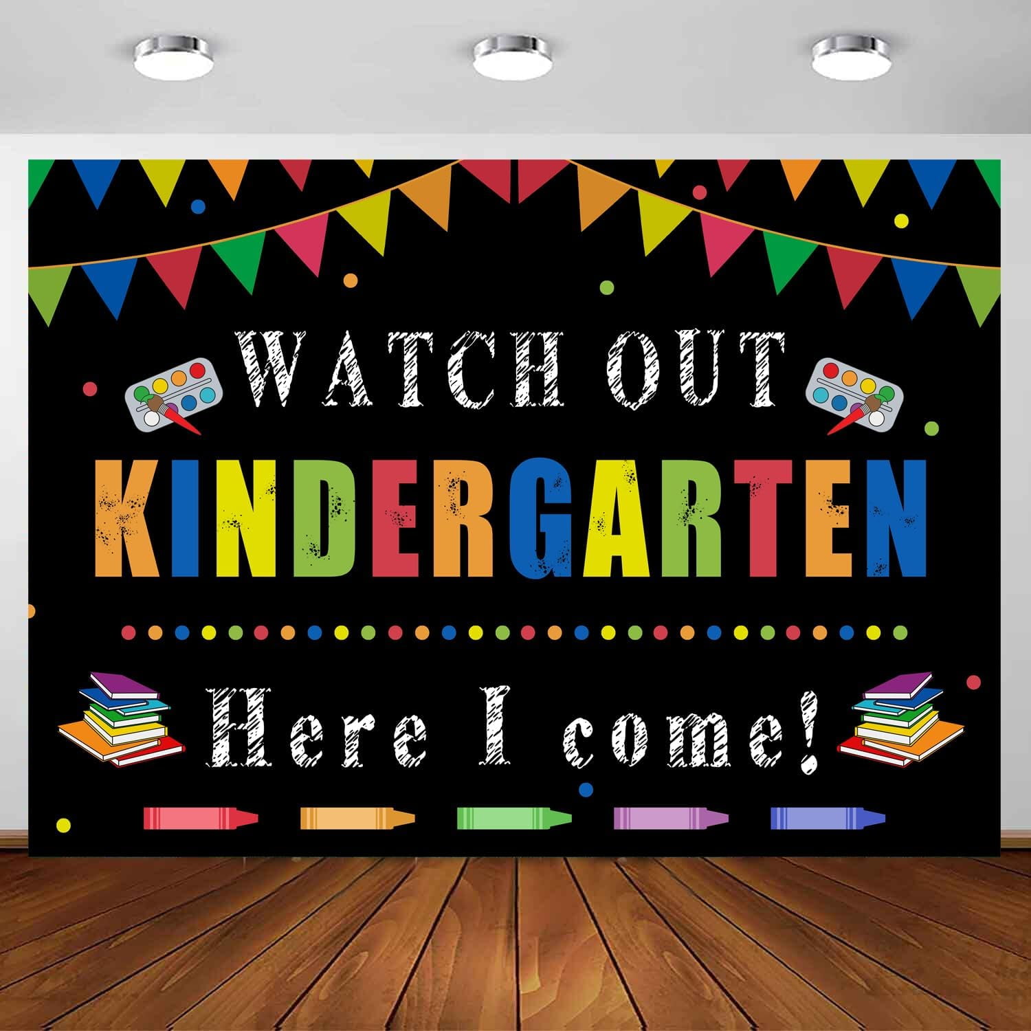 Kindergarten Back to School Backdrop First Day of School Background ...