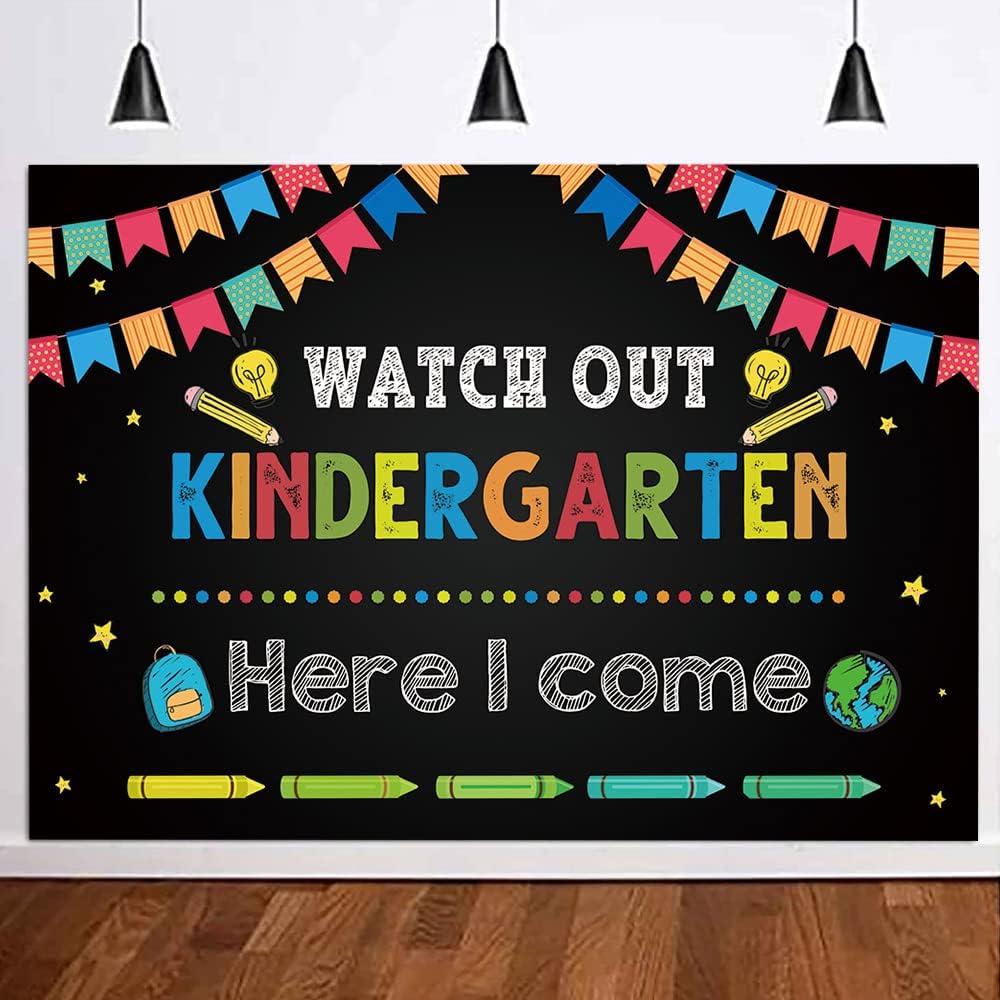 Kindergarten Back to School Backdrop Watch Out Here I Come Photography ...