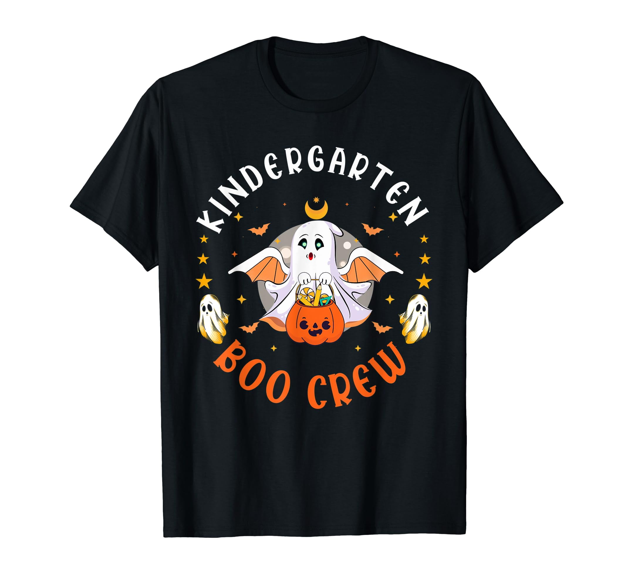 Kindergarten Boo Crew Halloween Ghost Teachers Students T-Shirt ...