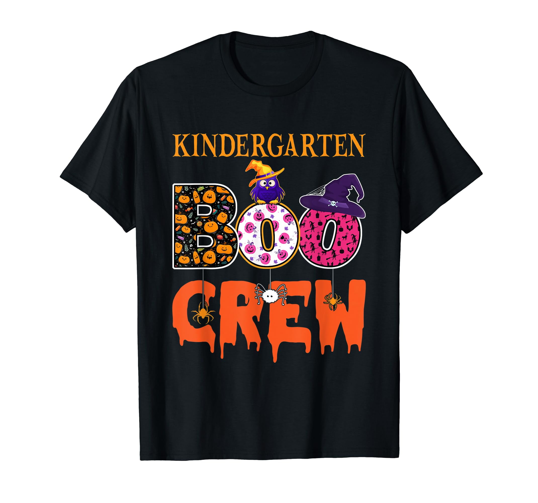 Kindergarten Boo Crew Halloween Kindergarten Teacher Student T-Shirt ...