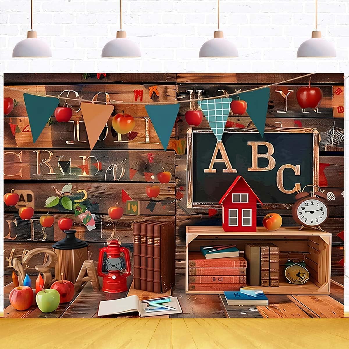Kindergarten Classroom Backdrop Back to School Photography Background ...