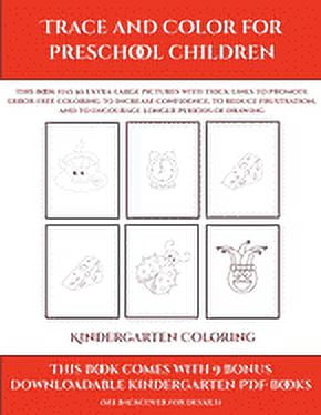 Kindergarten Coloring Trace and Color for preschool children : This ...