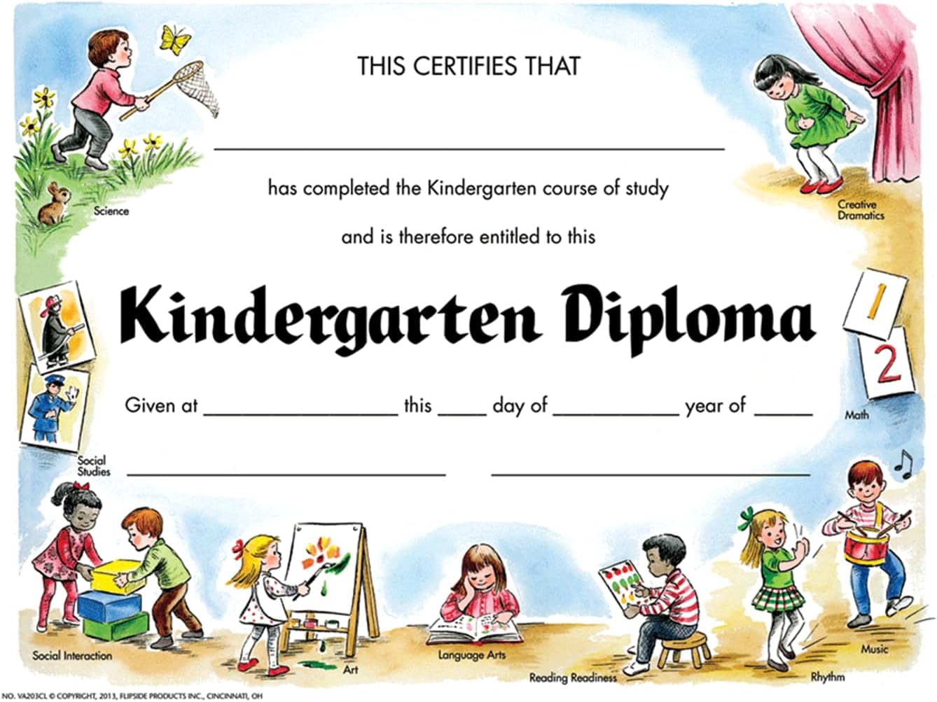 Kindergarten Diplomas, Customizable Award for Kindergarten Graduation ...