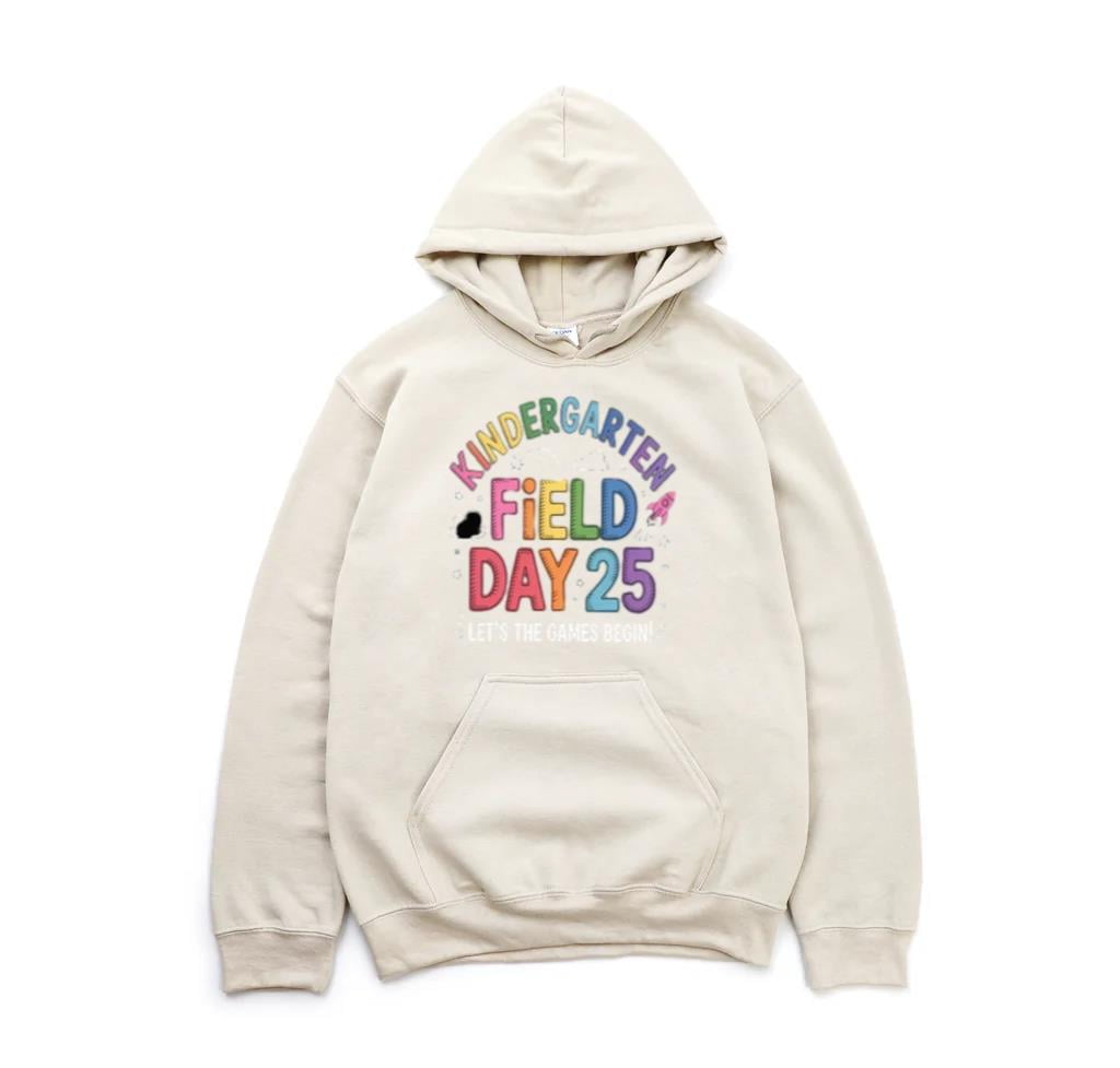 Kindergarten Field Day 2025 Retro Sports Fun Kids School Let Games Begin Hoodie, for men & women ...