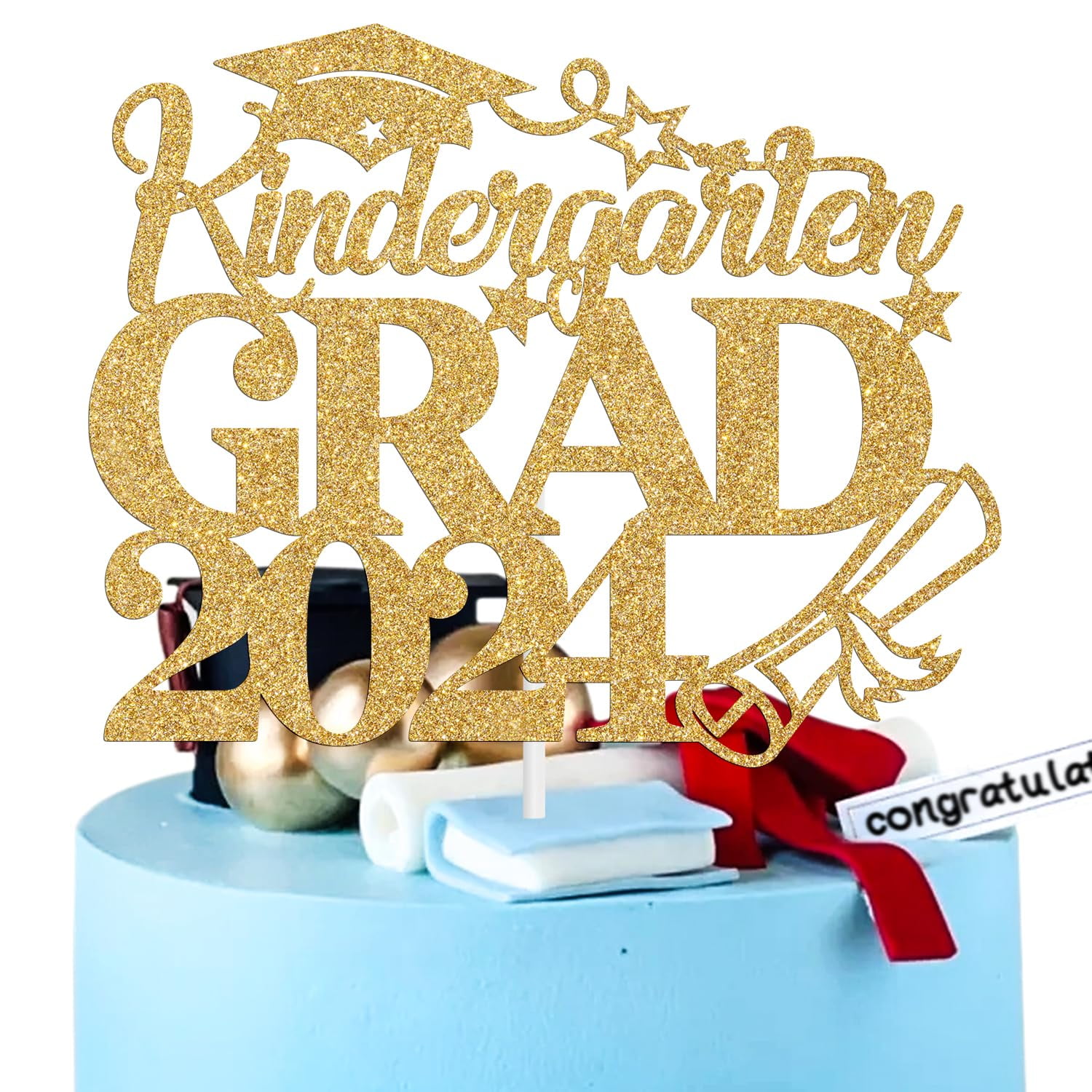 Kindergarten Grad 2024 SCH4 Cake Topper, Out Pre-k Grad, Preschool Grad ...