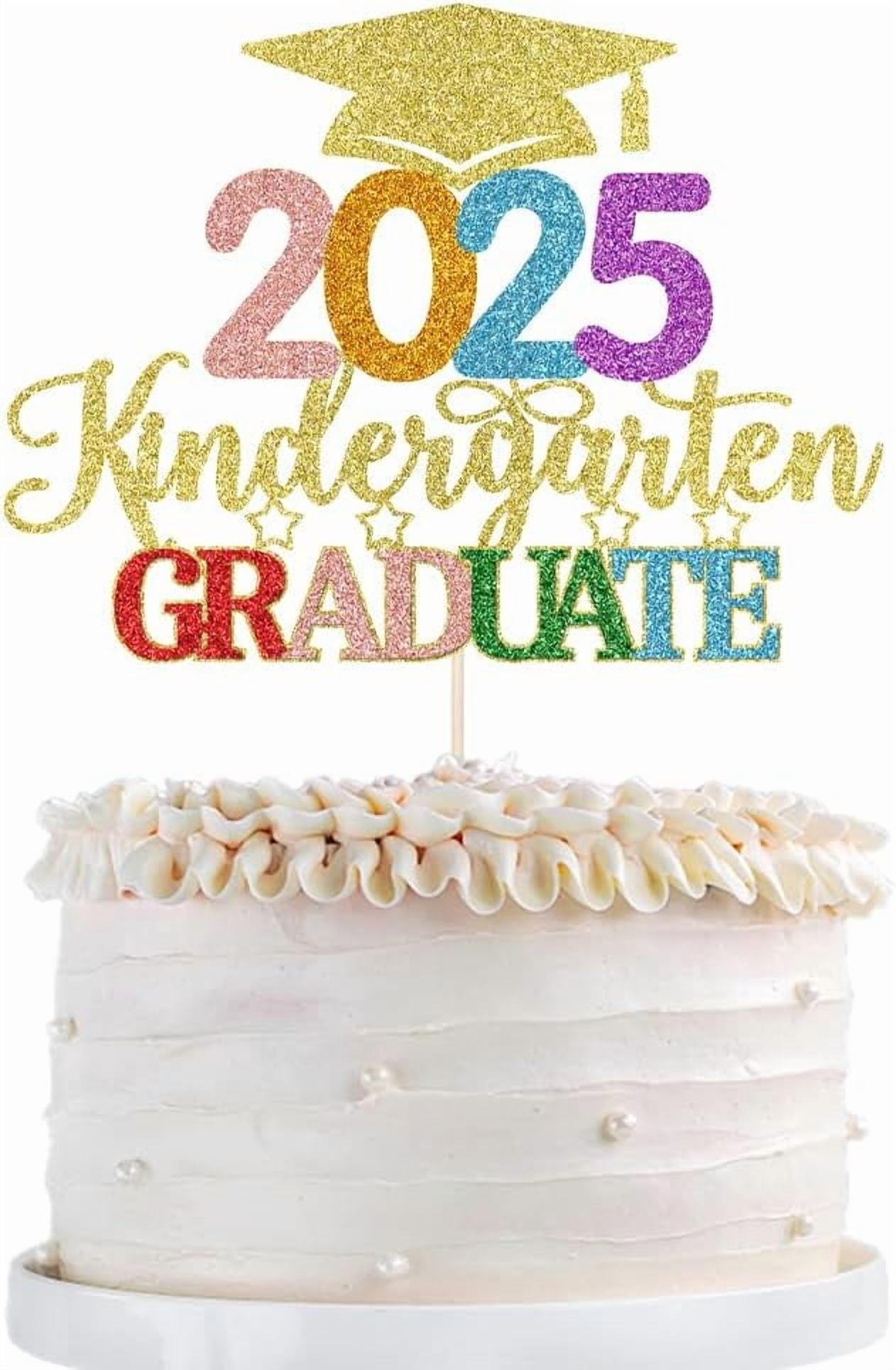 Kindergarten Grad Cake Topper,2025 Graduation Cake Topper,Peace Out ...