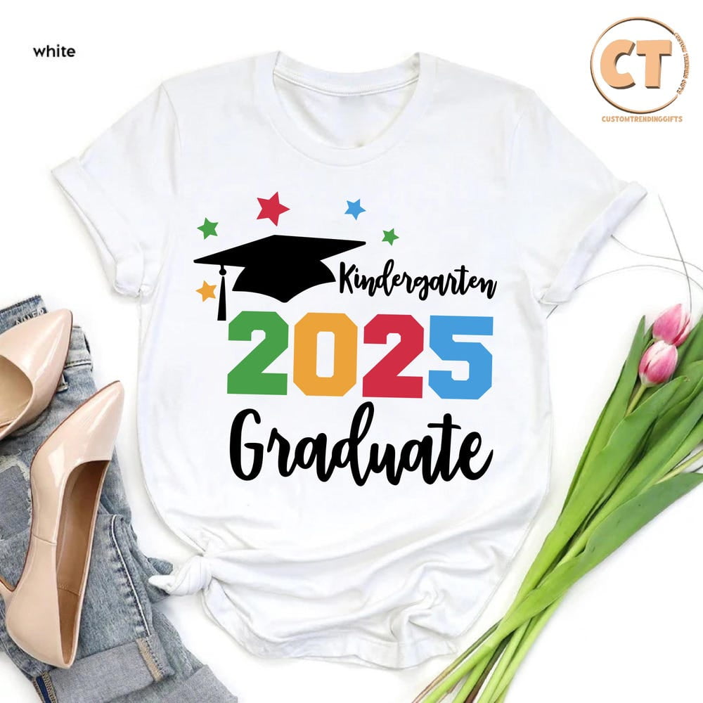 Kindergarten Graduate 2025 Shirt,Last Day Of School Shirt,Kinder ...