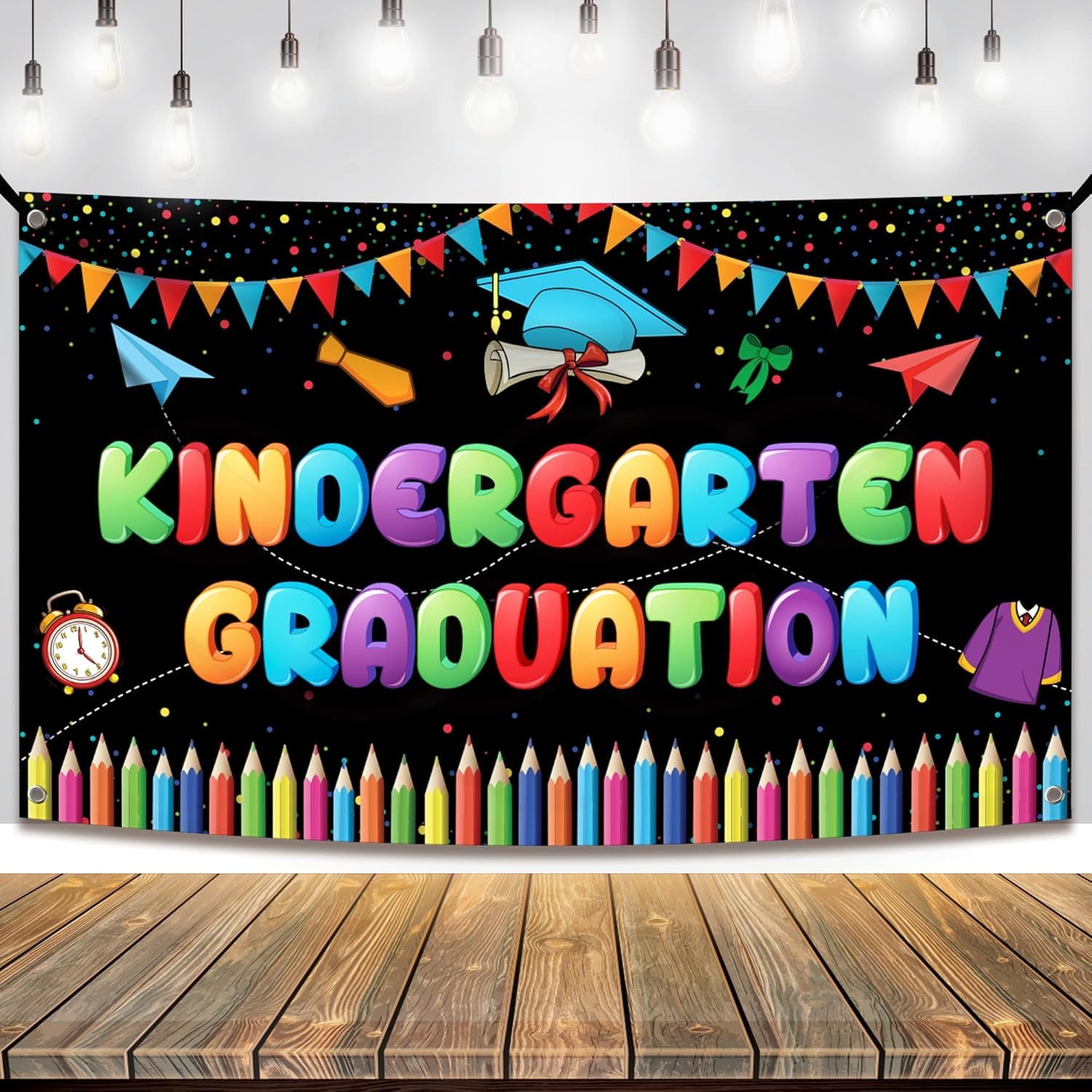Kindergarten Graduation Backdrop, Kindergarten Graduation Banner for ...