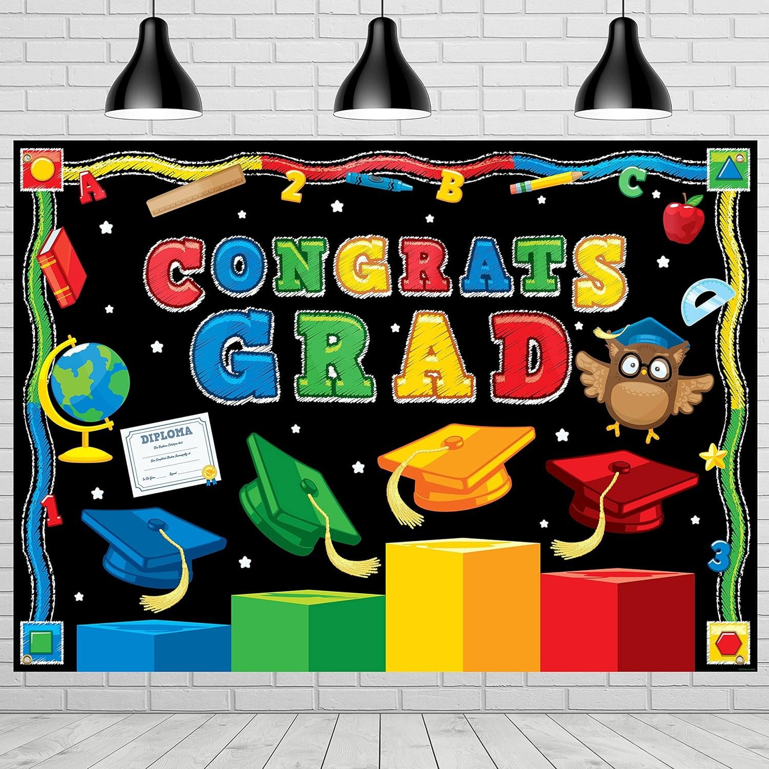 Kindergarten Graduation Backdrop - Kindergarten Graduation Party ...