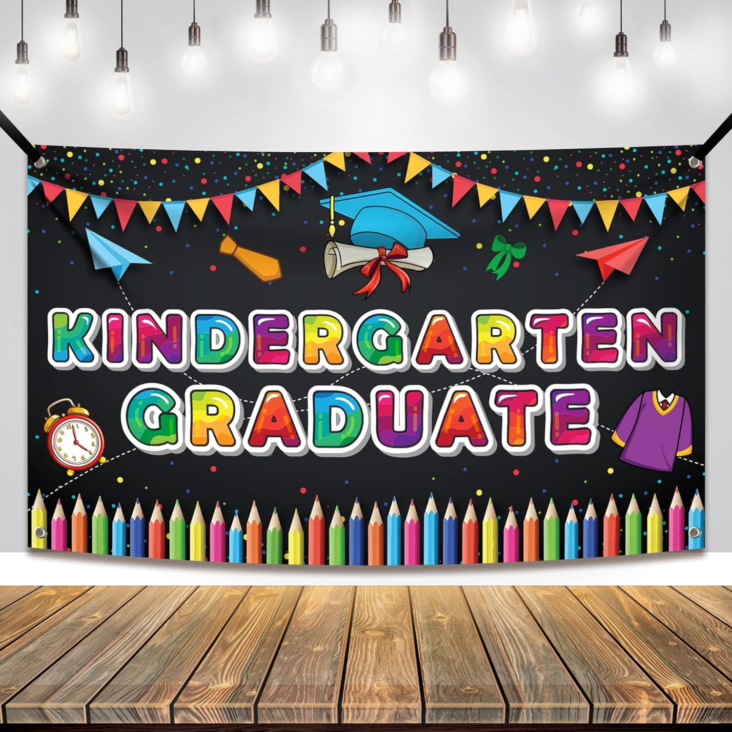 Kindergarten Graduation Backdrop - Large 7x5Ft | Kindergarten ...