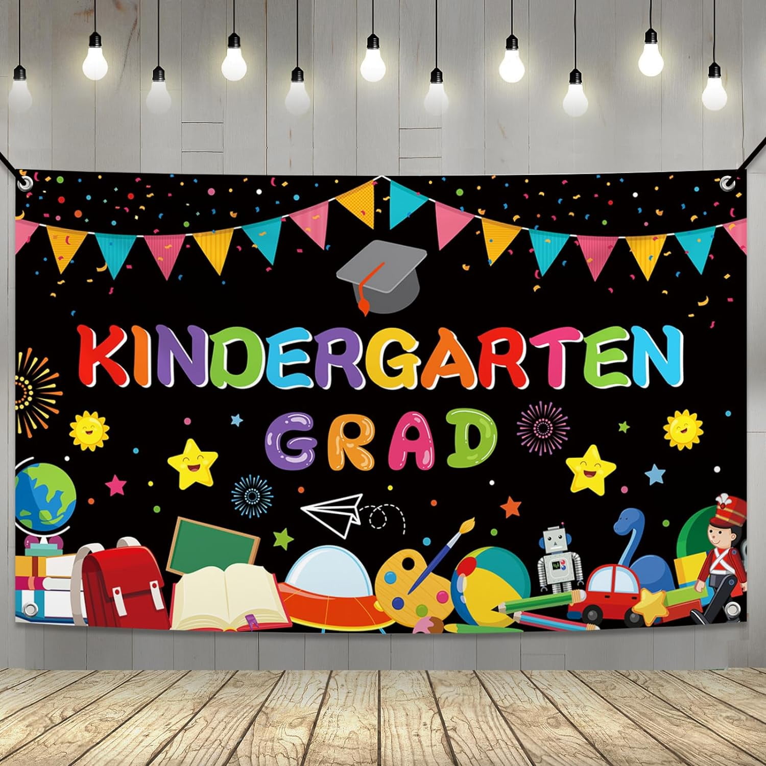 Kindergarten Graduation Banner, Kindergarten Graduation Backdrop for ...