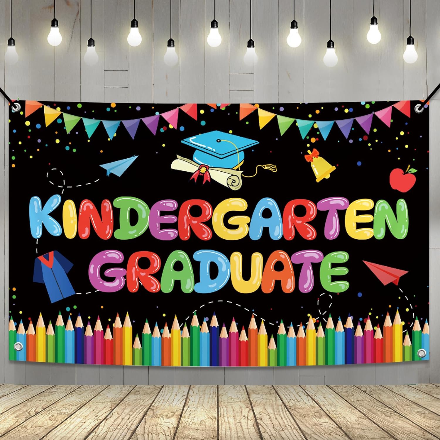 Kindergarten Graduation Banner,Kindergarten Graduation Backdrop for ...