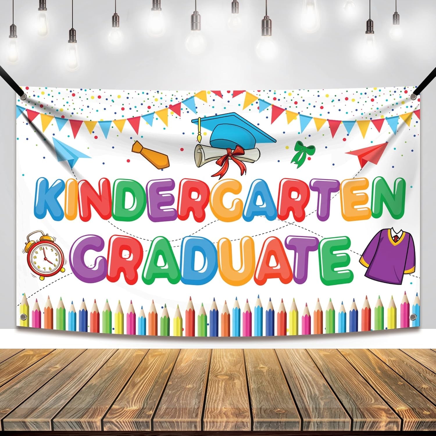 Kindergarten Graduation Banner, Kindergarten Graduation Backdrop 2024 ...