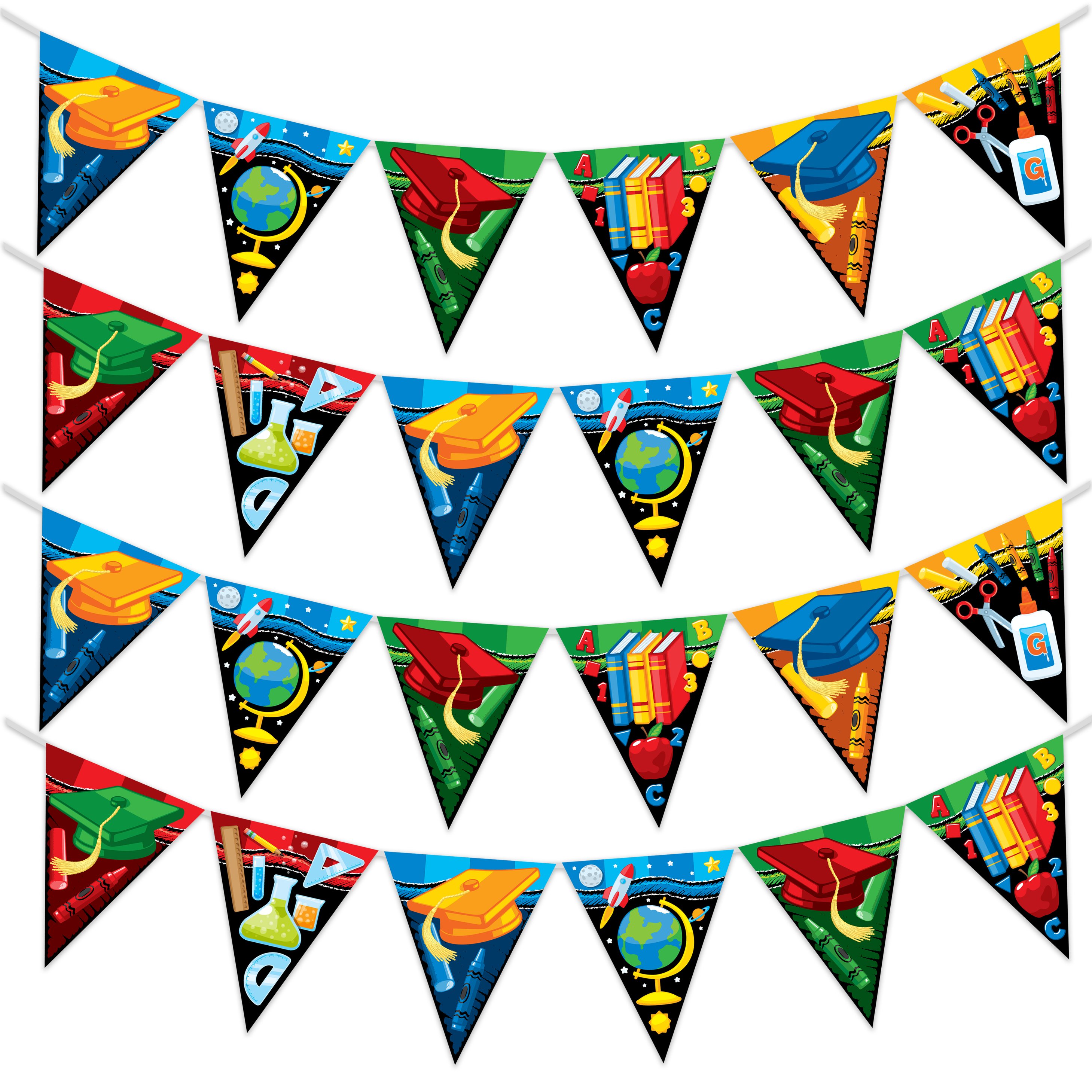 Kindergarten Graduation Banner Pennant 2 Pack - Kindergarten Graduation ...