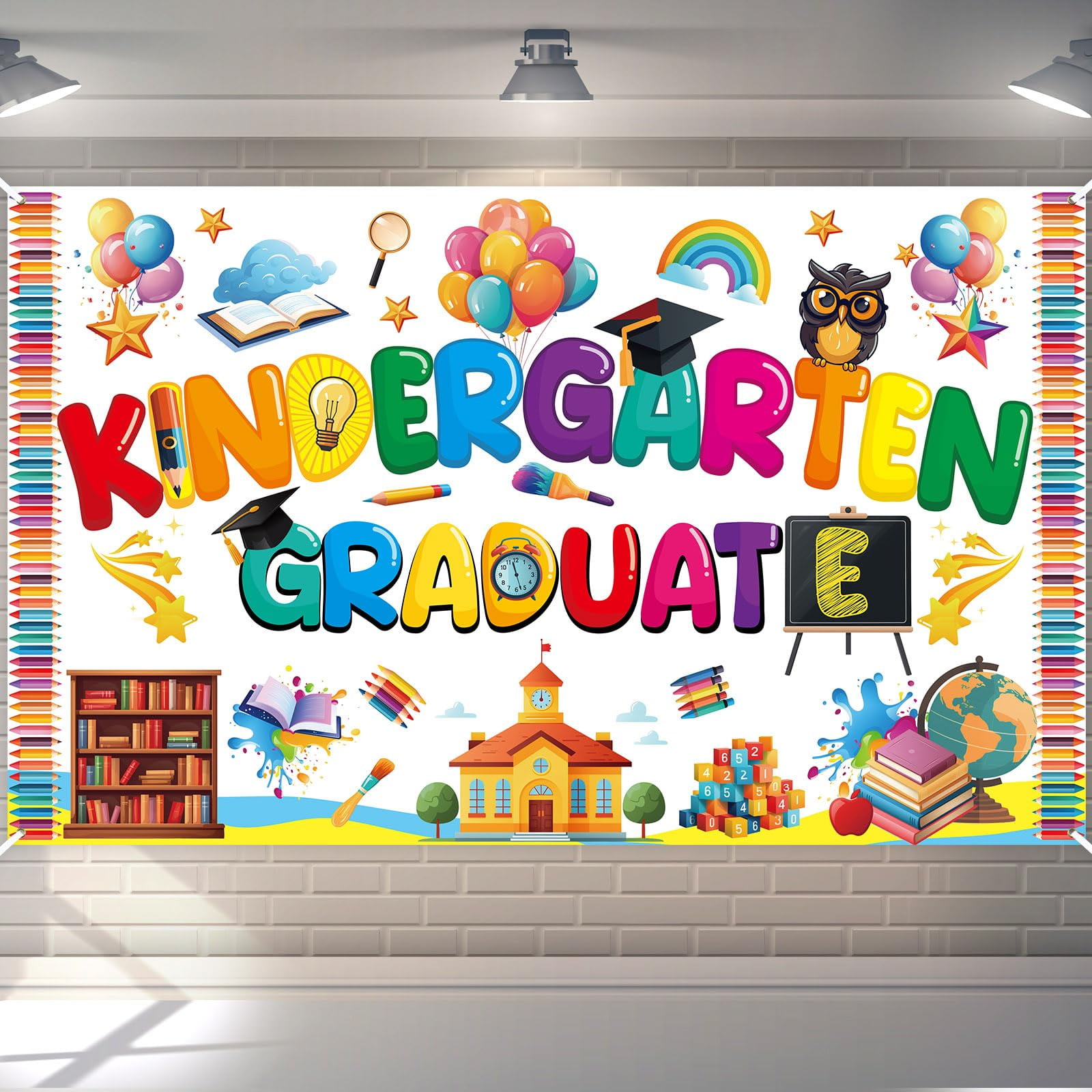 Kindergarten Graduation Banner Preschool Graduate Party Decorations ...